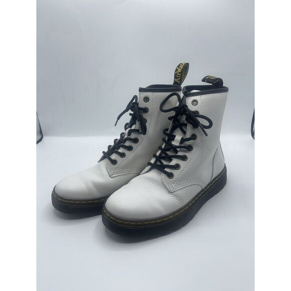 Dr. Martens | Shoes | Dr Doc Martens Zavala White Black Combat Boots ...